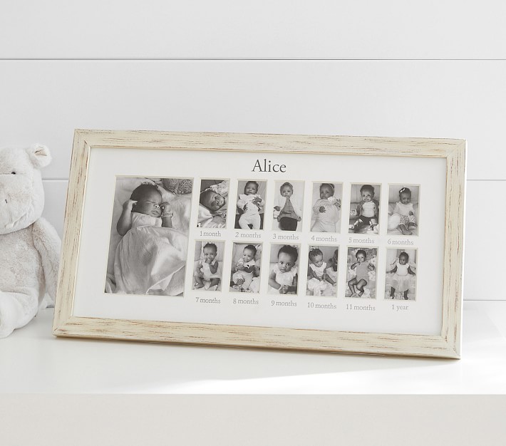 White Wood First Year Frame | Pottery Barn Kids