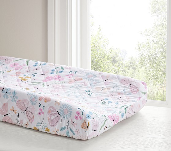 Wildflower Butterfly Changing Pad Cover | Pottery Barn Kids
