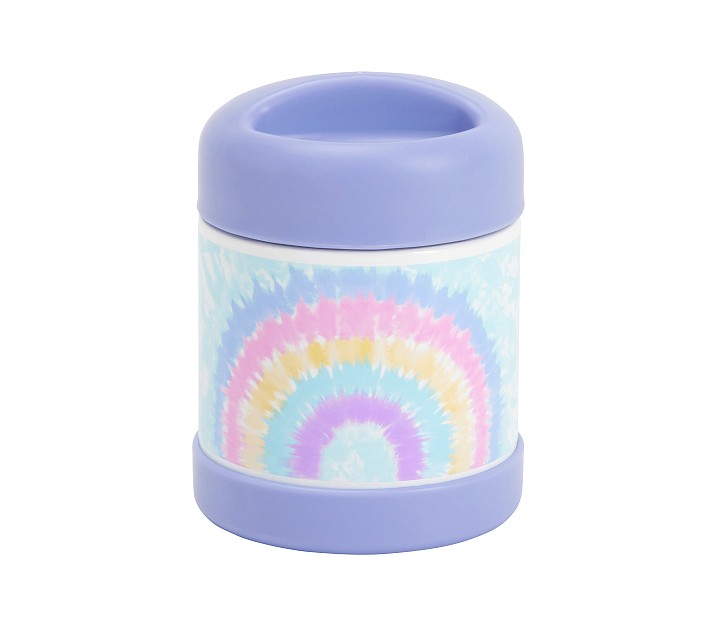Mackenzie Aqua Bright Rainbow Tie Dye Insulated Hot/Cold Food Container ...