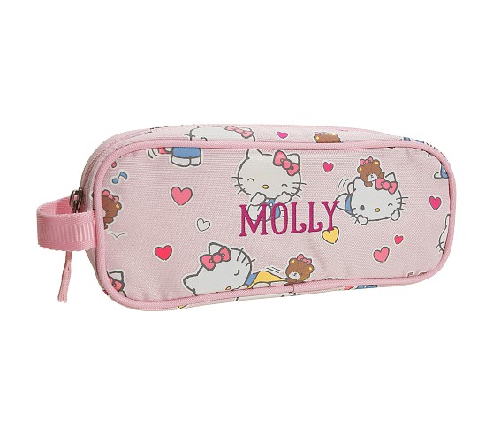 Mackenzie Hello Kitty® Hearts Glow-in-the-Dark Pencil Case | Pottery Barn Kids