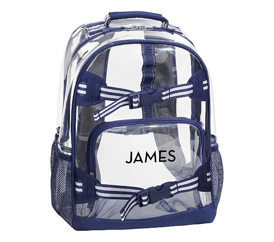 Mackenzie Navy Clear Backpacks | Pottery Barn Kids