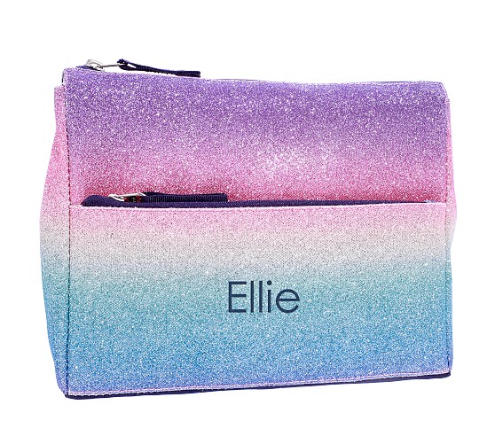 Mackenzie Rainbow Ombre Sparkle Glitter Supplies Pouch | Pottery Barn Kids