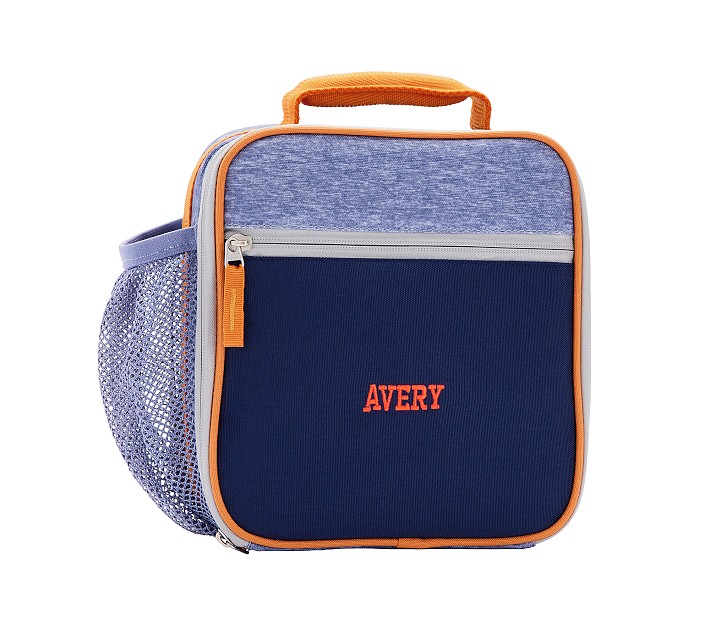 Mackenzie Navy/Blue/Orange Colourblock Lunch Boxes | Pottery Barn Kids