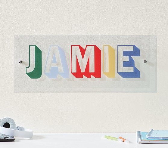 Shadow Print Acrylic Name Sign | Pottery Barn Kids