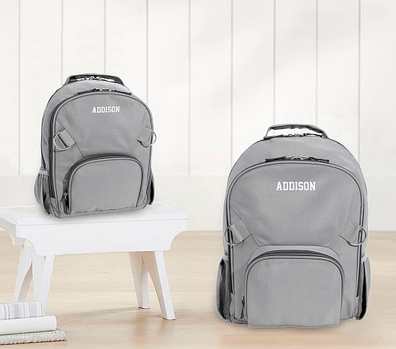 Fairfax Solid Grey Backpacks | Pottery Barn Kids