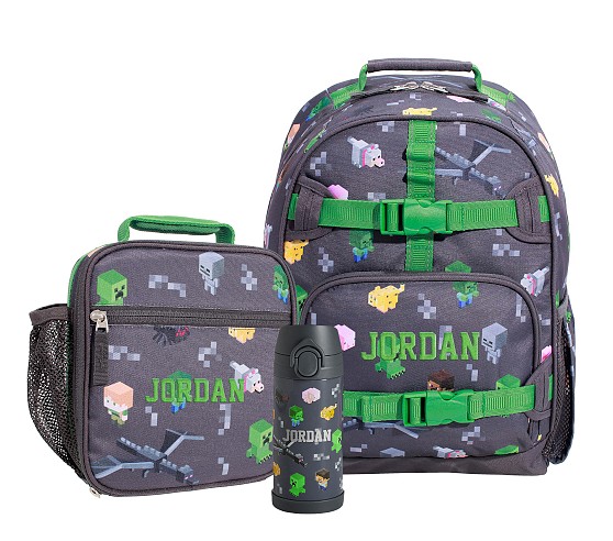 Mackenzie Minecraft Glow-in-the-Dark Backpack & Lunch Bundle, Set of 3 ...