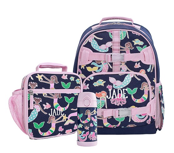 Mackenzie Navy Mermaid Friends Glow-in-the-Dark Backpack & Lunch Bundle ...