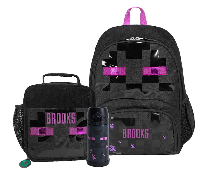 Mackenzie Minecraft Enderman Critter Glow-in-the-Dark Backpack & Lunch ...