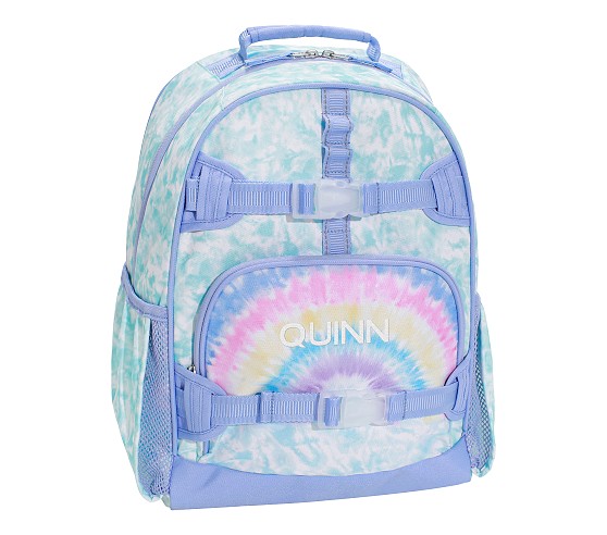 Mackenzie Aqua Rainbow Bright Tie-Dye Backpacks | Pottery Barn Kids