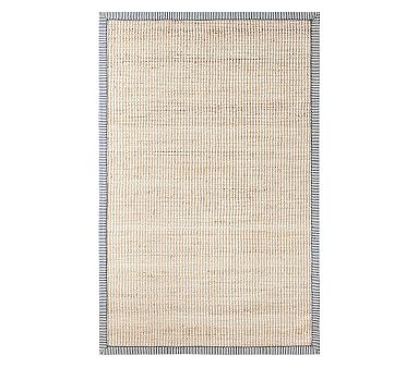 Chenille Jute Striped Border Rug | Pottery Barn Kids