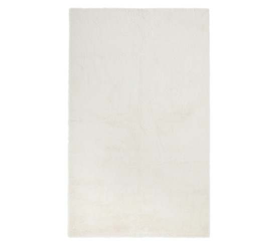 Machine Washable Faux-Fur Nursery Rectangle Rug | Pottery Barn Kids