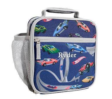 Mackenzie Grey Blue Hot Wheels™ Lunch Boxes | Pottery Barn Kids