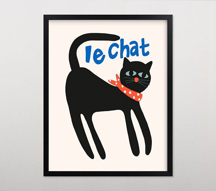 Minted® French Cat Wall Art by Morgan Kendall | Pottery Barn Kids