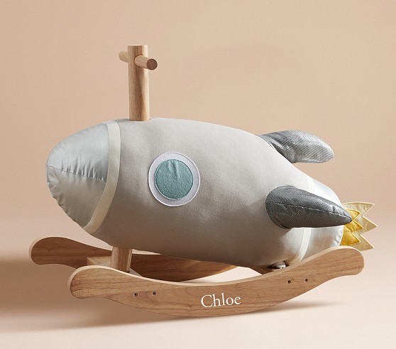 Light-Up Musical Rocket Plush Nursery Rocker | Pottery Barn Kids