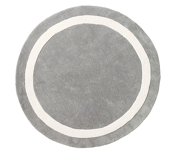 Open Box: Classic Border Round Rug | Pottery Barn Kids