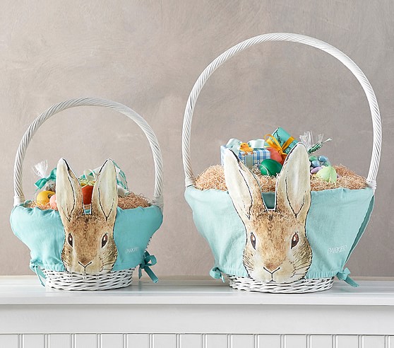 Beatrix Potter™ Aqua Rabbit Easter Basket | Pottery Barn Kids