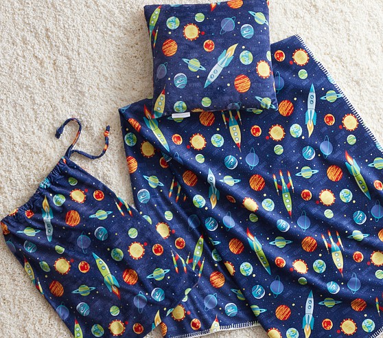 Navy Solar System Nap Set - Blanket & Pillow | Pottery Barn Kids
