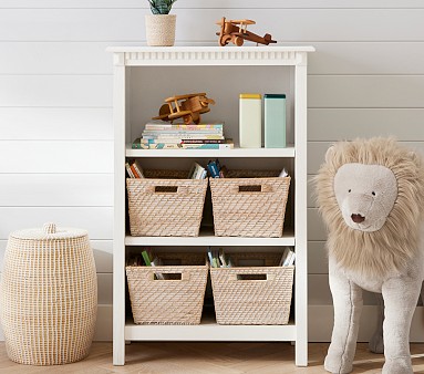 Rory 3 Shelf Bookcase Weathered White Parcel Delivery