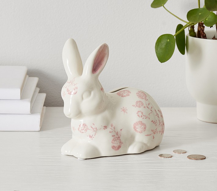Julia Berolzheimer Painted Ceramic Bunny Bank | Pottery Barn Kids