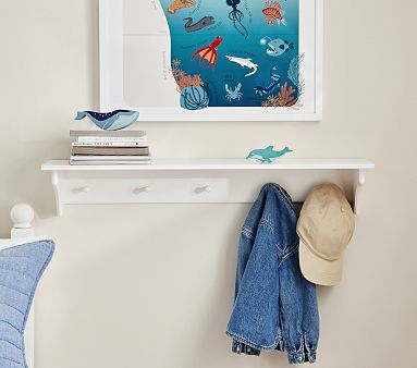 Collectors Display Shelf with Pegs (36") | Pottery Barn Kids