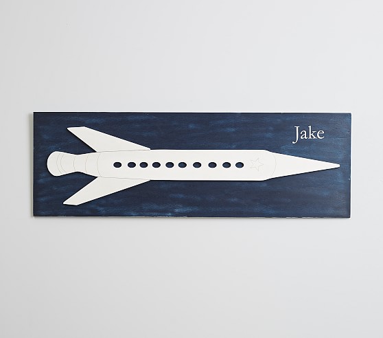Rocket Ship Plaque | Pottery Barn Kids