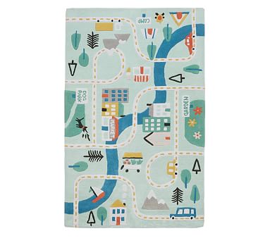 3D Activity Busy Town Play Rug | Pottery Barn Kids