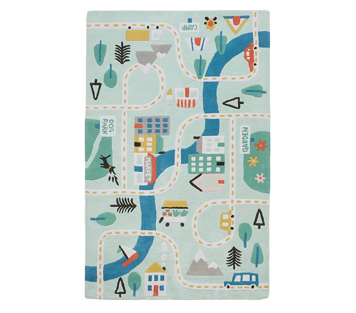 3D Activity Busy Town Play Rug | Pottery Barn Kids