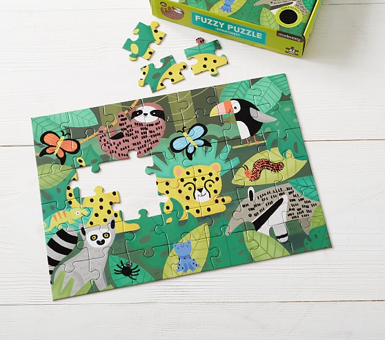Fuzzy Puzzle Rainforest | Pottery Barn Kids