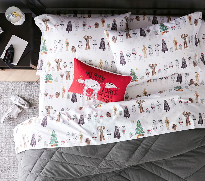 Star Wars Holiday Organic Sheet Set Pottery Barn Kids