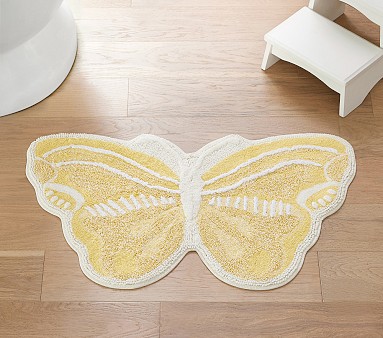 Butterfly Bath Mat Whimsical Kids Bathroom Decor Pottery Barn Kids