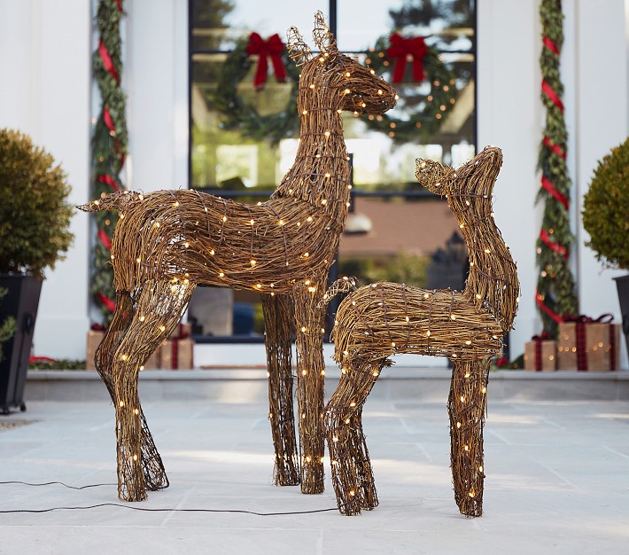 Twinkle Lights Rattan Deer | Festive Decor | Pottery Barn Kids