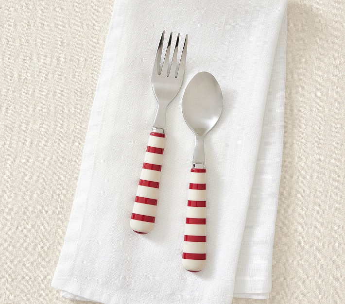 Gingerbread Candy Stripe Utensils | Pottery Barn Kids