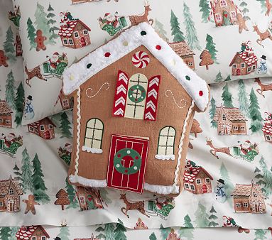 Gingerbread House Pillow | Pottery Barn Kids