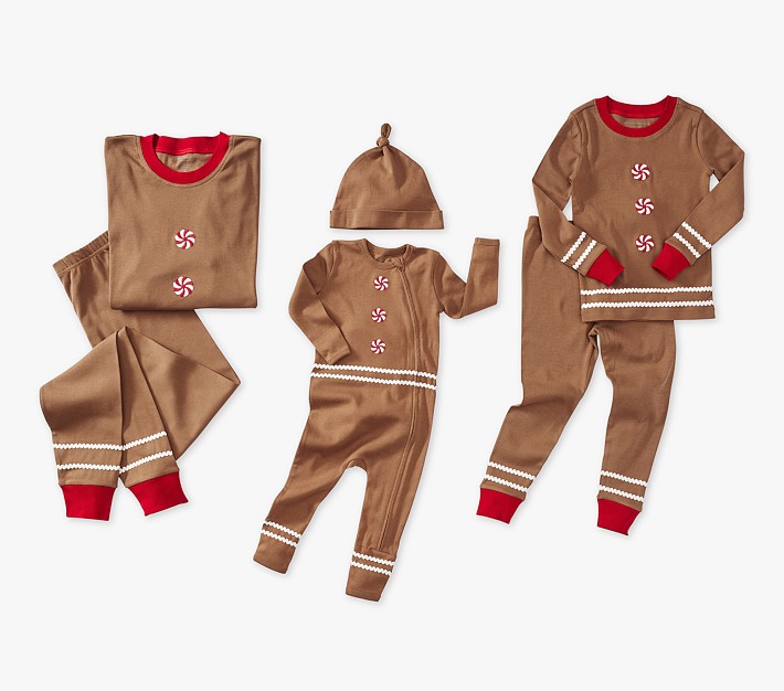 Gingerbread Organic Family Pajama Collection | Pottery Barn Kids