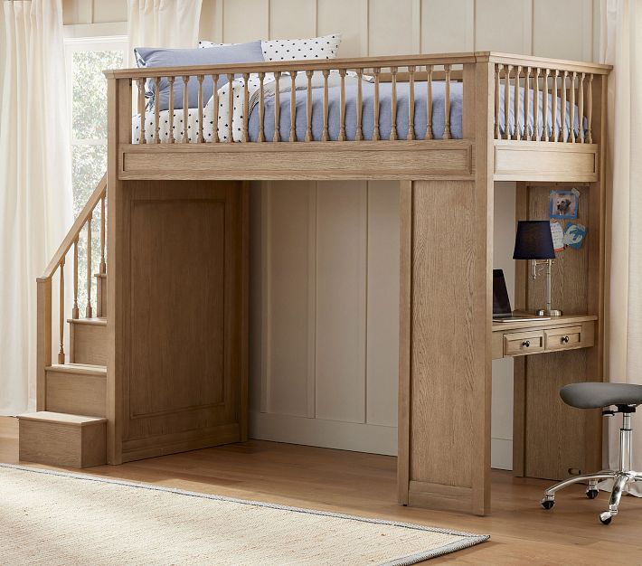 Fillmore Stair Loft Bed For Kids Pottery Barn Kids