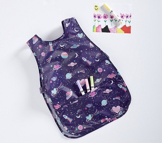 Rainbow Heart Galaxy Art Smock | Pottery Barn Kids