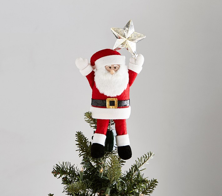 Light-Up Felted Santa Tree Topper | Pottery Barn Kids