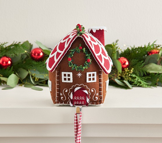 Gingerbread House Stocking Holders | Pottery Barn Kids