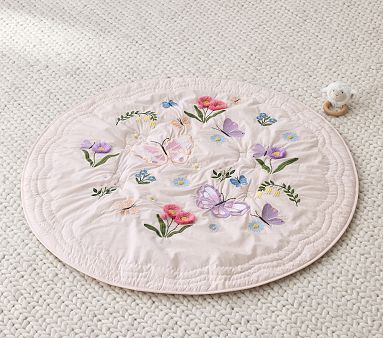 Wildflower Butterfly Muslin Play Mat | Pottery Barn Kids
