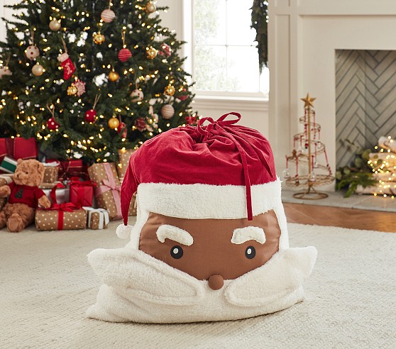 Sherpa Santa Face Bag | Pottery Barn Kids