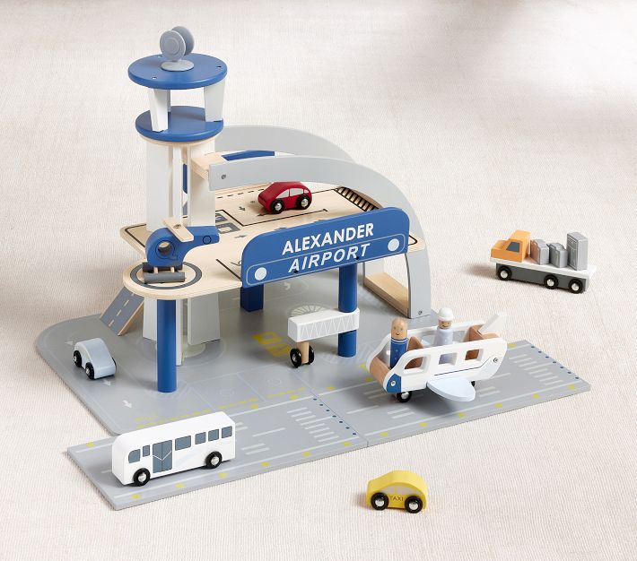 Wooden airport playset store