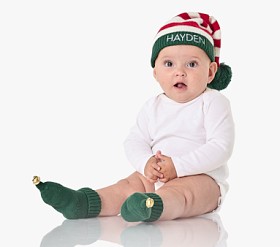 Santa's Helper Hat and Bootie Set | Pottery Barn Kids