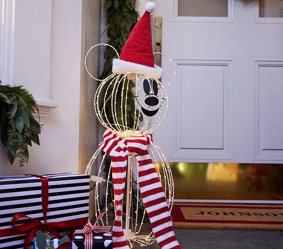 Disney Mickey Mouse Outdoor Light-Up Snowman | Pottery Barn Kids