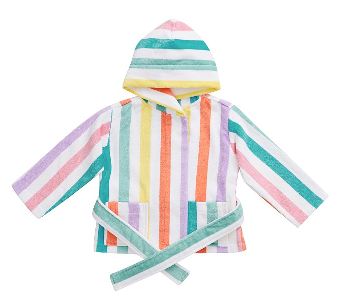 Rugby Stripe Kid Beach Robe | Pottery Barn Kids