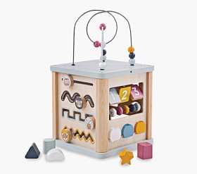 Open Box: Bigjigs Activity Cube | Pottery Barn Kids