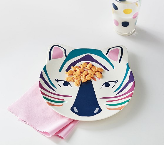 Eco Zebra Shaped Kids Plate | Pottery Barn Kids