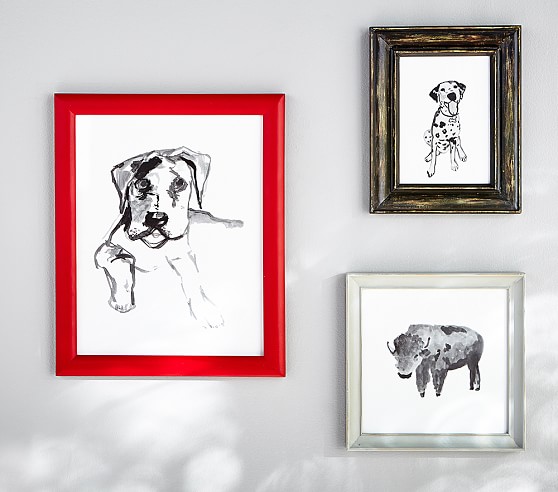 Framed Animal Drawings - Set of 3 | Kids Wall Art | Pottery Barn Kids