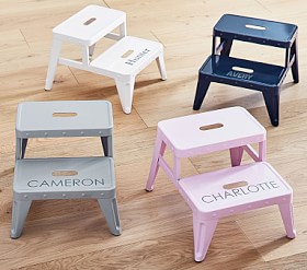 Personalized Metal Kids Bathroom Step Stools Pottery Barn Kids