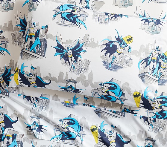 BATMAN™ Cityscape Kids' Sheet Set | Pottery Barn Kids