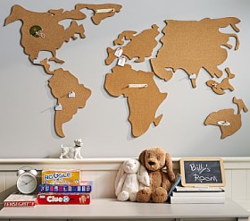 World Map Kids Bulletin Board | Pottery Barn Kids